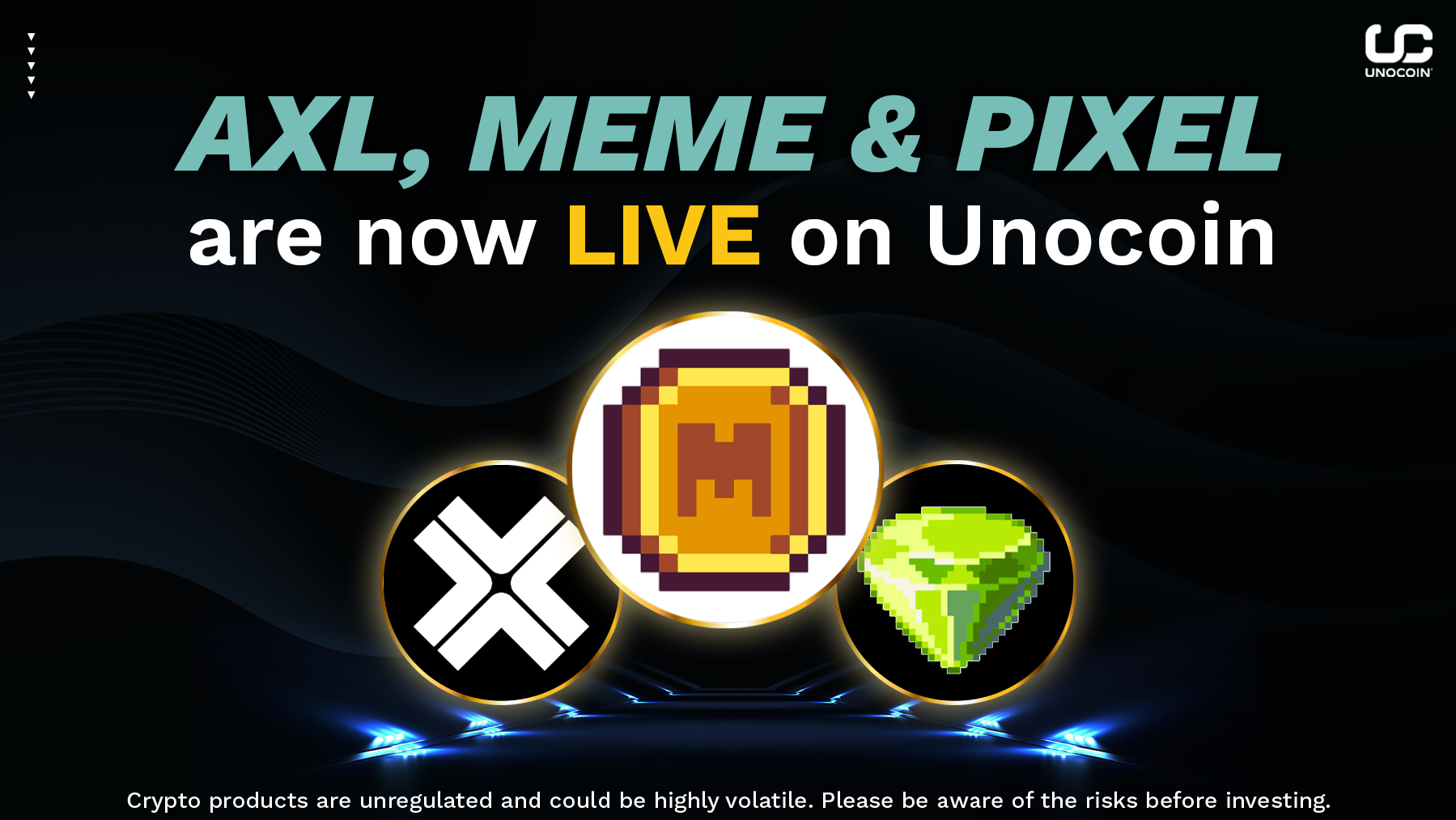 New Coin Listing Axelar, Memecoin and Pixels On Unocoin - Unocoin Blog